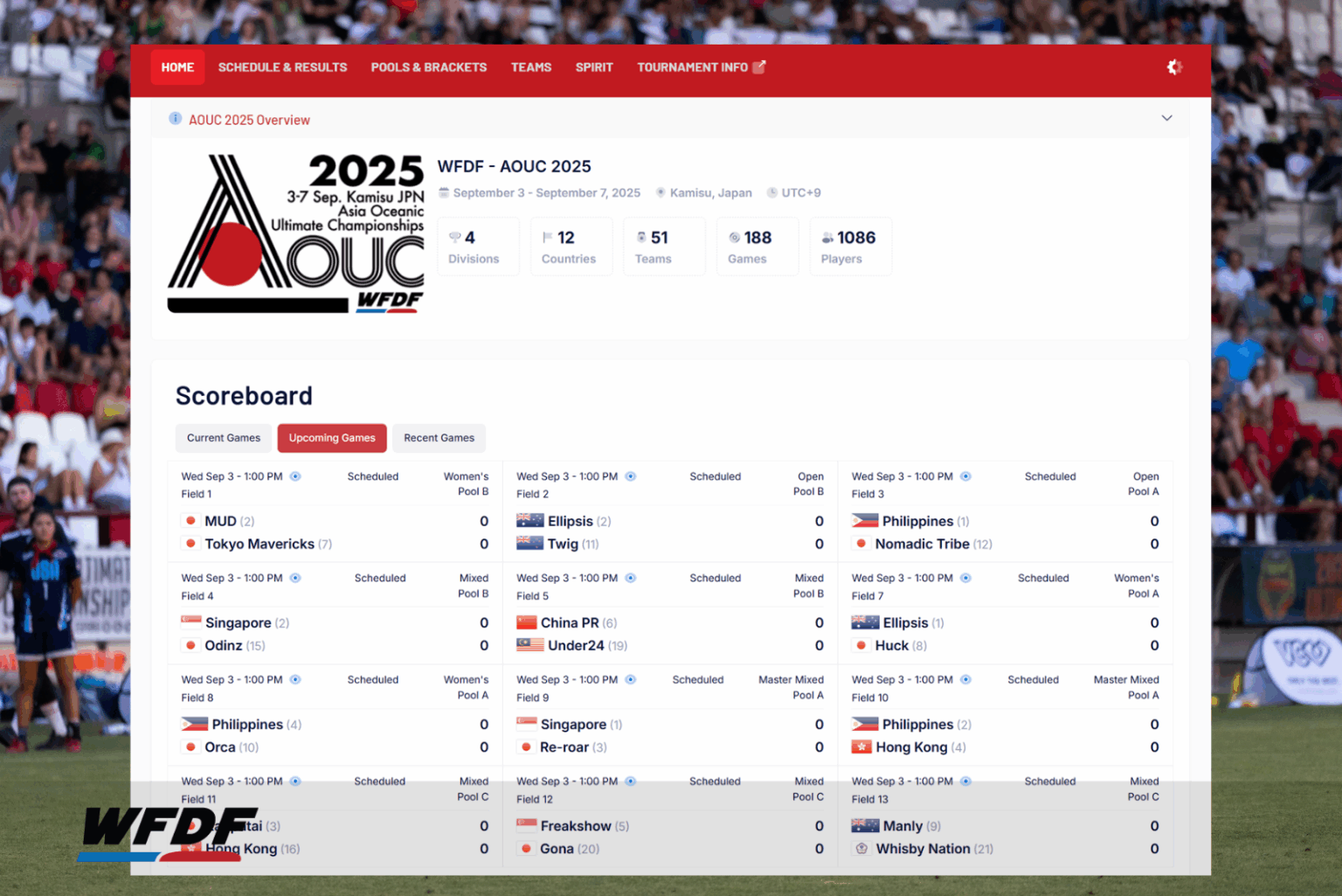 WFDF Unveils New Online Results Experience with Launch of “Live! by BULA” | WFDF